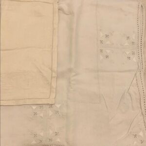 Vintage | Dining | Vintage White Textured Linens | Poshmark